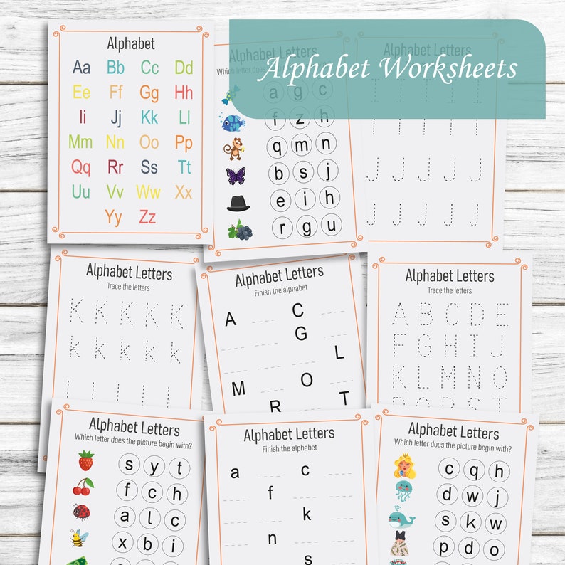 Alphabet Mega Bundle: Printable ABC Set, Montessori Learning (PDF) - Etsy