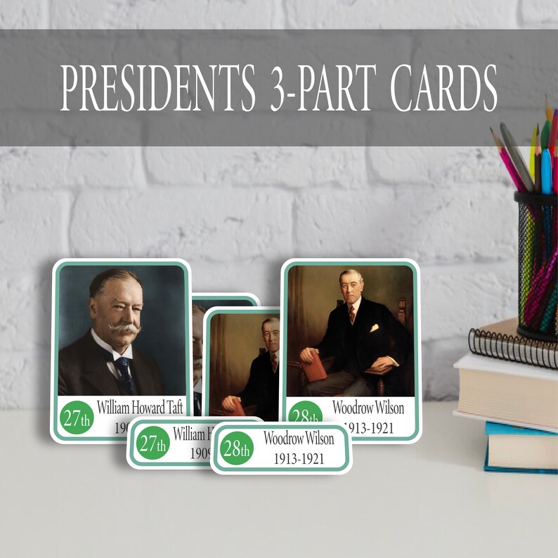 UNITED STATES PRESIDENTS, American Presidents Flash Cards, Presidents ...