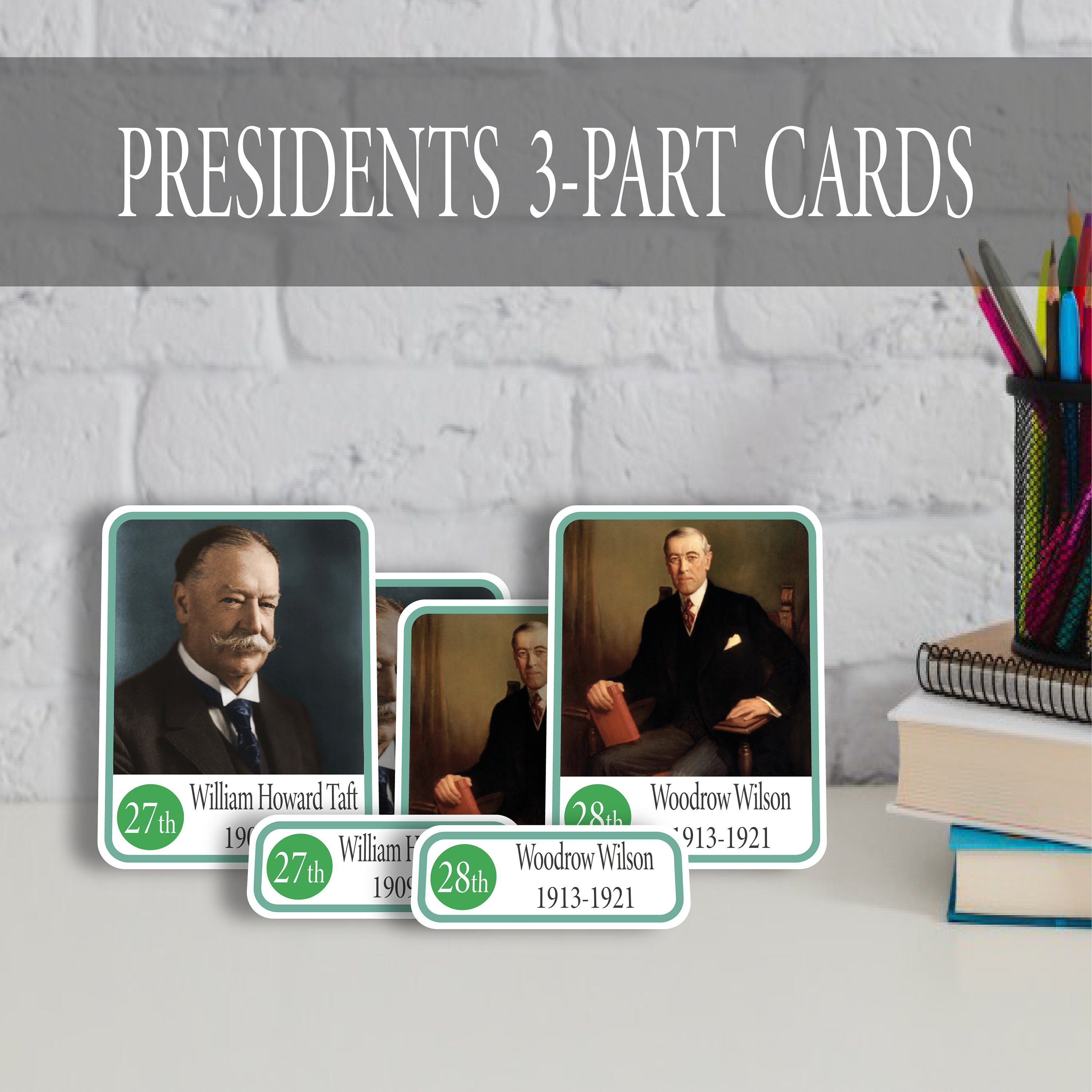 UNITED STATES PRESIDENTS, American Presidents Flash Cards, Presidents ...