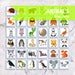 ANIMAL BINGO (20 Cards) Game, Zoo Printable Party Game, Instant Digital ...