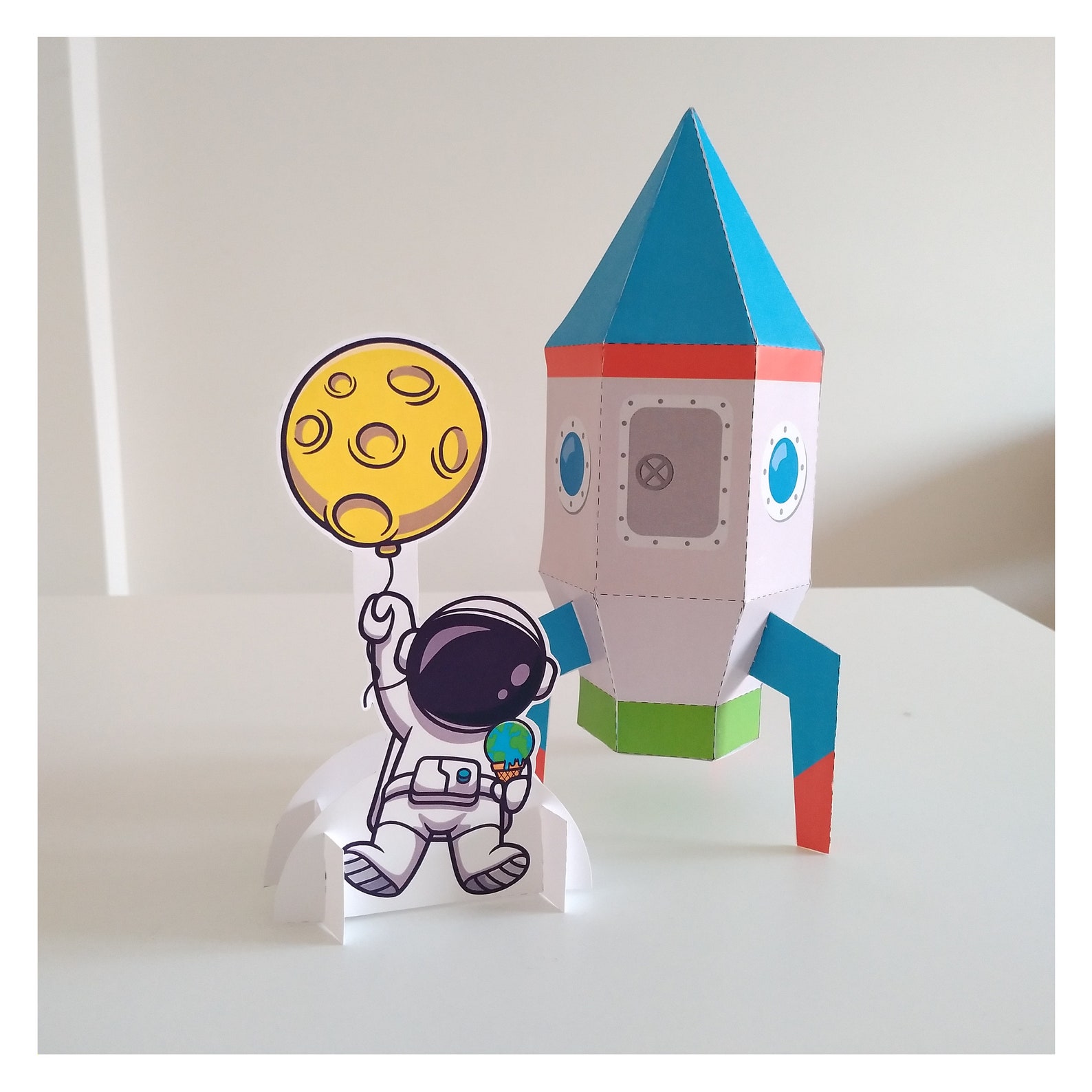 3D Paper Rocket Puppet, Space Star Ship, Rocket Toy Gifts, Cosmonaut ...