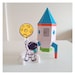 3D Paper Rocket Puppet, Space Star Ship, Rocket Toy Gifts, Cosmonaut ...