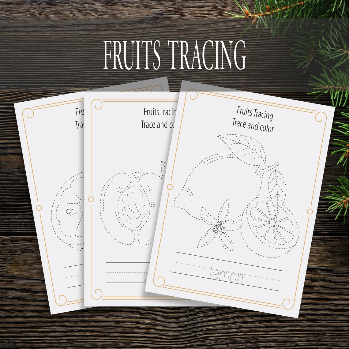 Fruit Printable Coloring Pages for Kids Coloring Book - Etsy
