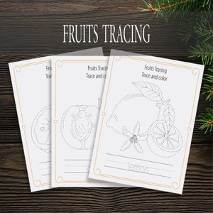 Fruit Printable Coloring Pages for Kids, Coloring Book, Tracing ...