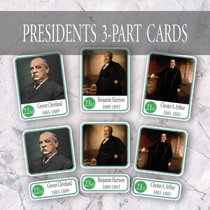 UNITED STATES PRESIDENTS, American Presidents Flash Cards, Presidents ...