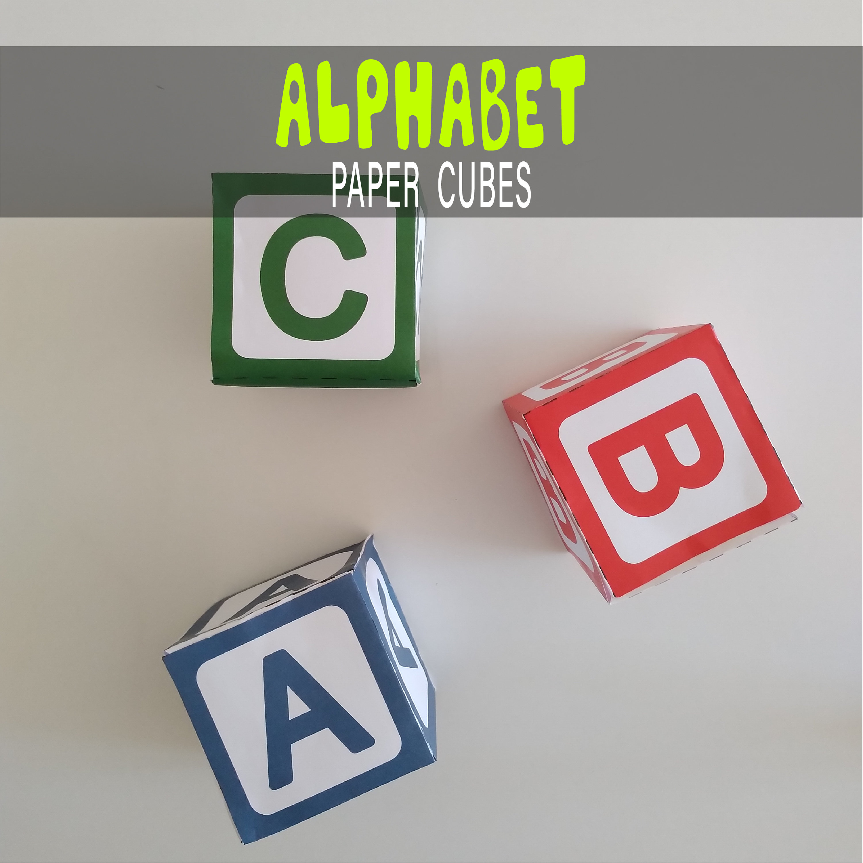 3D Alphabet Block: DIY Paper ABC Cubes (printable PDF) - Etsy