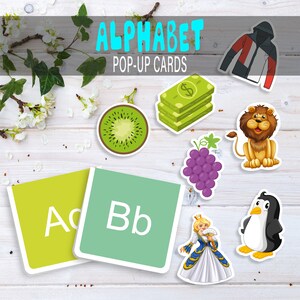 ALPHABET Pop-up Cards Printable Crafts Toddler Busy Book, Montessori ...