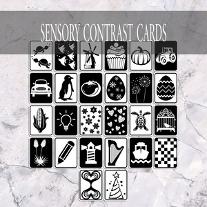 High Contrast Baby Cards, Baby Contrast Cards for Newborn Activity ...