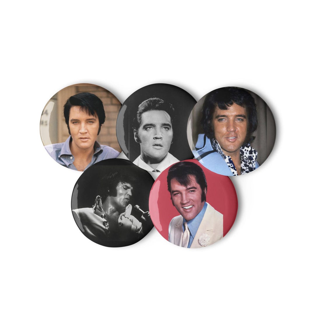 Set of Elvis Presley Pin Button Badges - Etsy