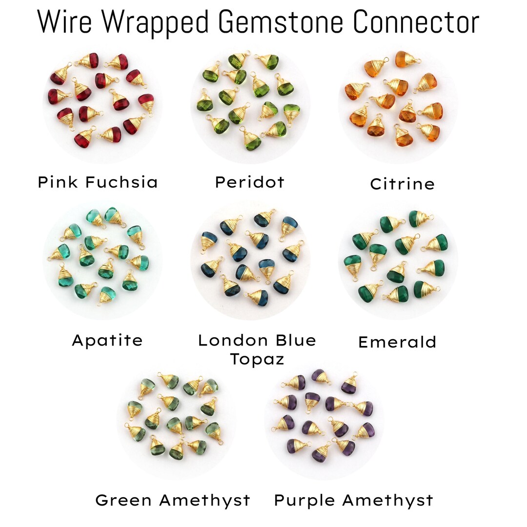 Checker Cut Gemstone Connectors DIY Connectors Pendant - Etsy