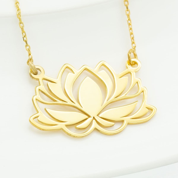 Blue Lotus Necklace - Etsy