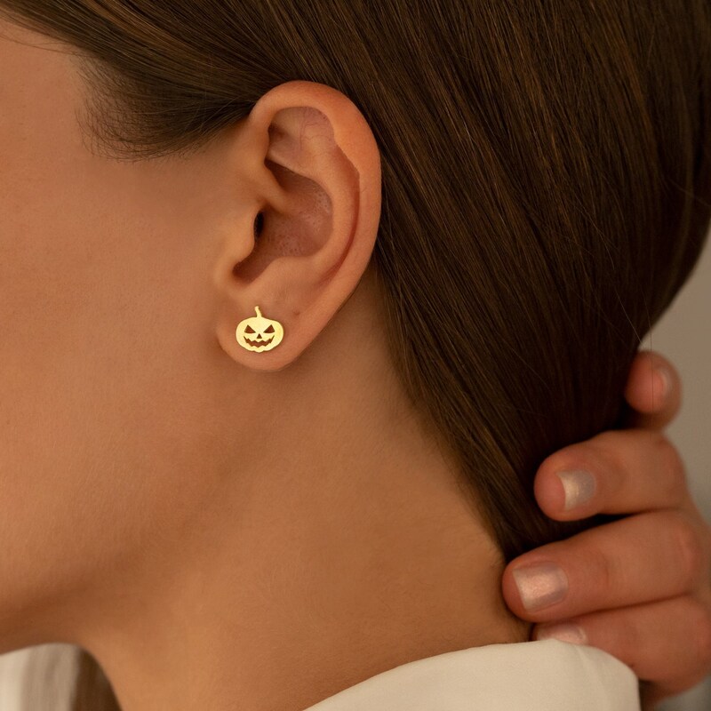 Pumpkin Earrings - Etsy