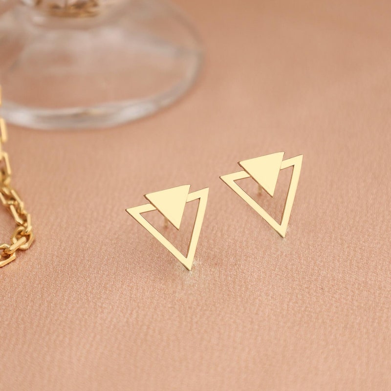 Triangle Earrings - Etsy