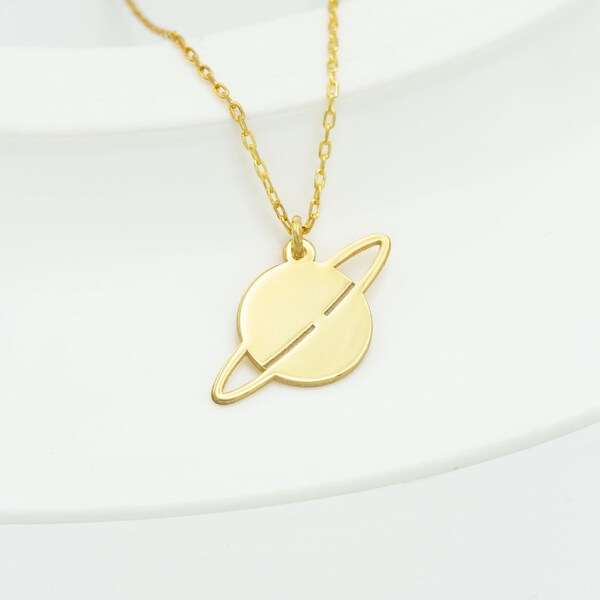 Saturn Necklace - Etsy