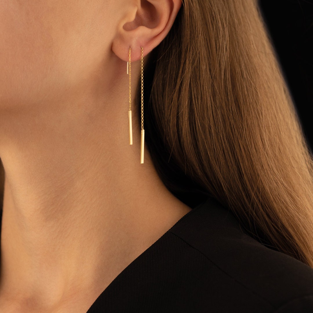 Threader Chain Earrings - Mother's Day Gift - Doc Chain Threader ...