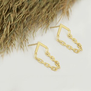 Chain Ear Jacket Earring - Mother's Day Gift - Chain Dangle Earring ...