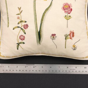 Vintage Chelsea Textiles New York Floral Needlepoint Accent Pillow 10 X ...
