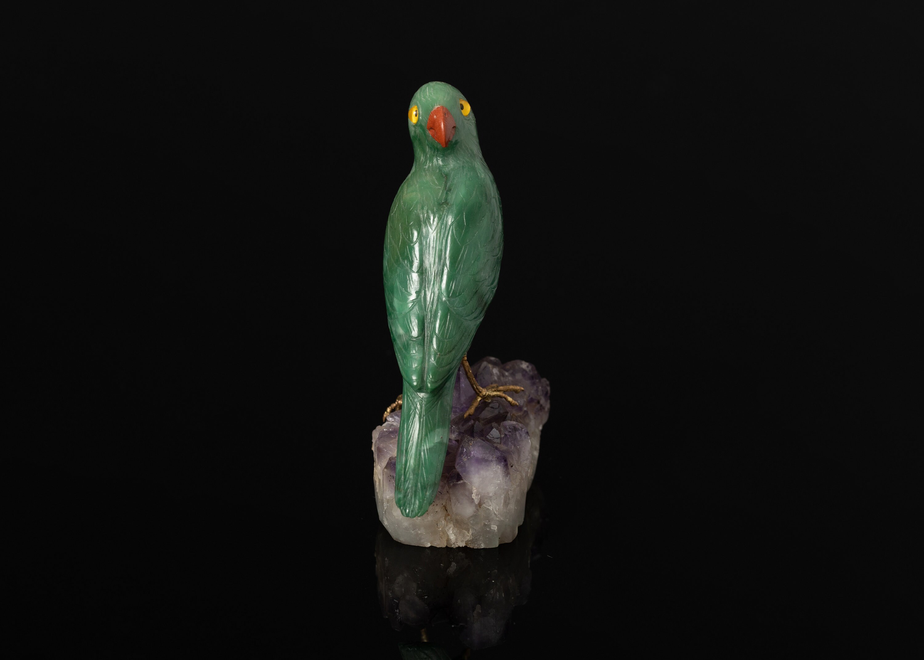 Semi Precious Stone Parrot Sculpture - Etsy