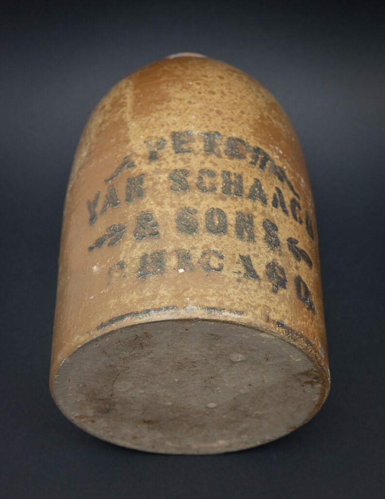 Vintage Peter Van Schaack & Sons. Chicago Stoneware Whiskey Jug - Etsy