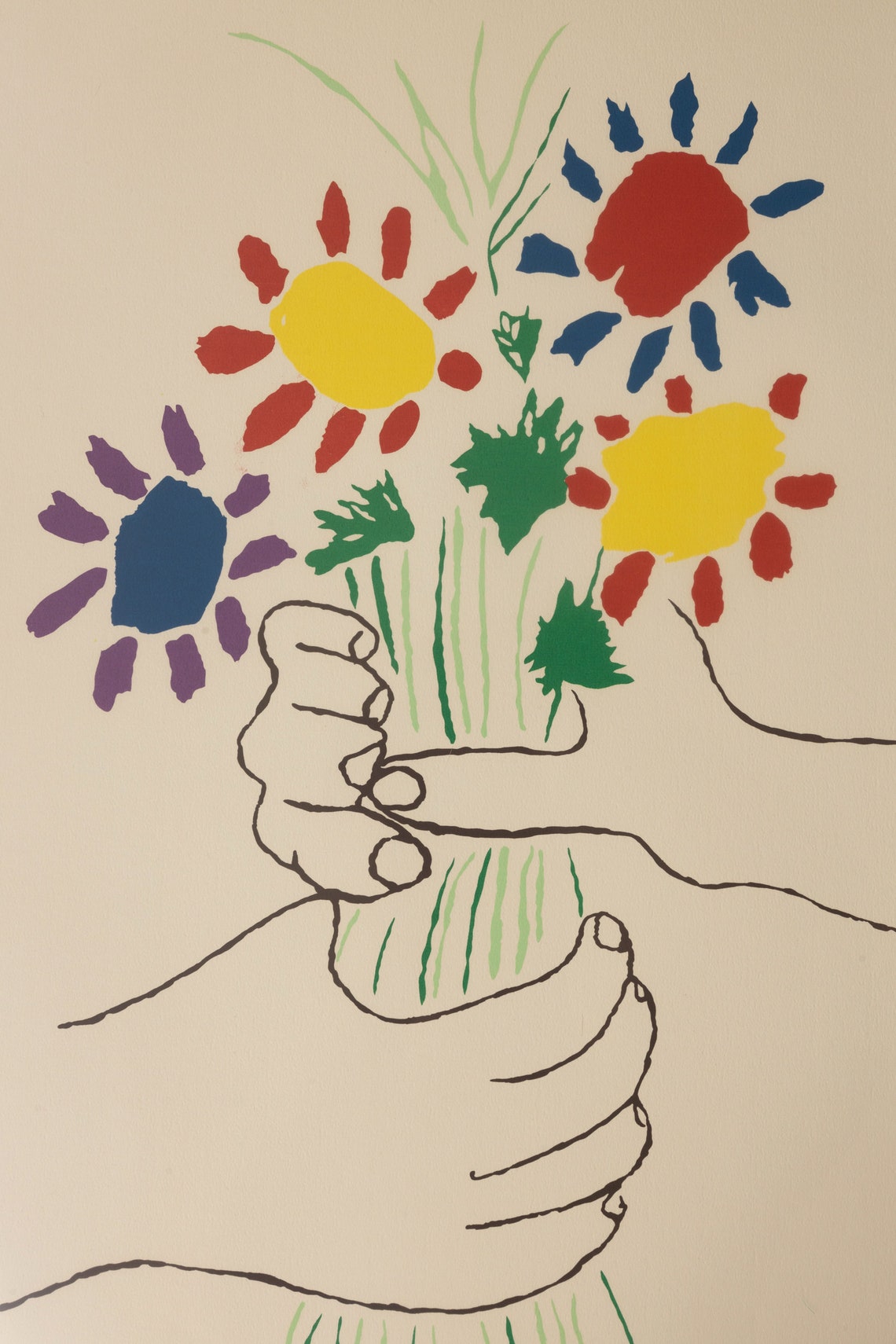 Pablo Picasso Bouquet Of Peace 1958 Flowers Bouquet With Etsy