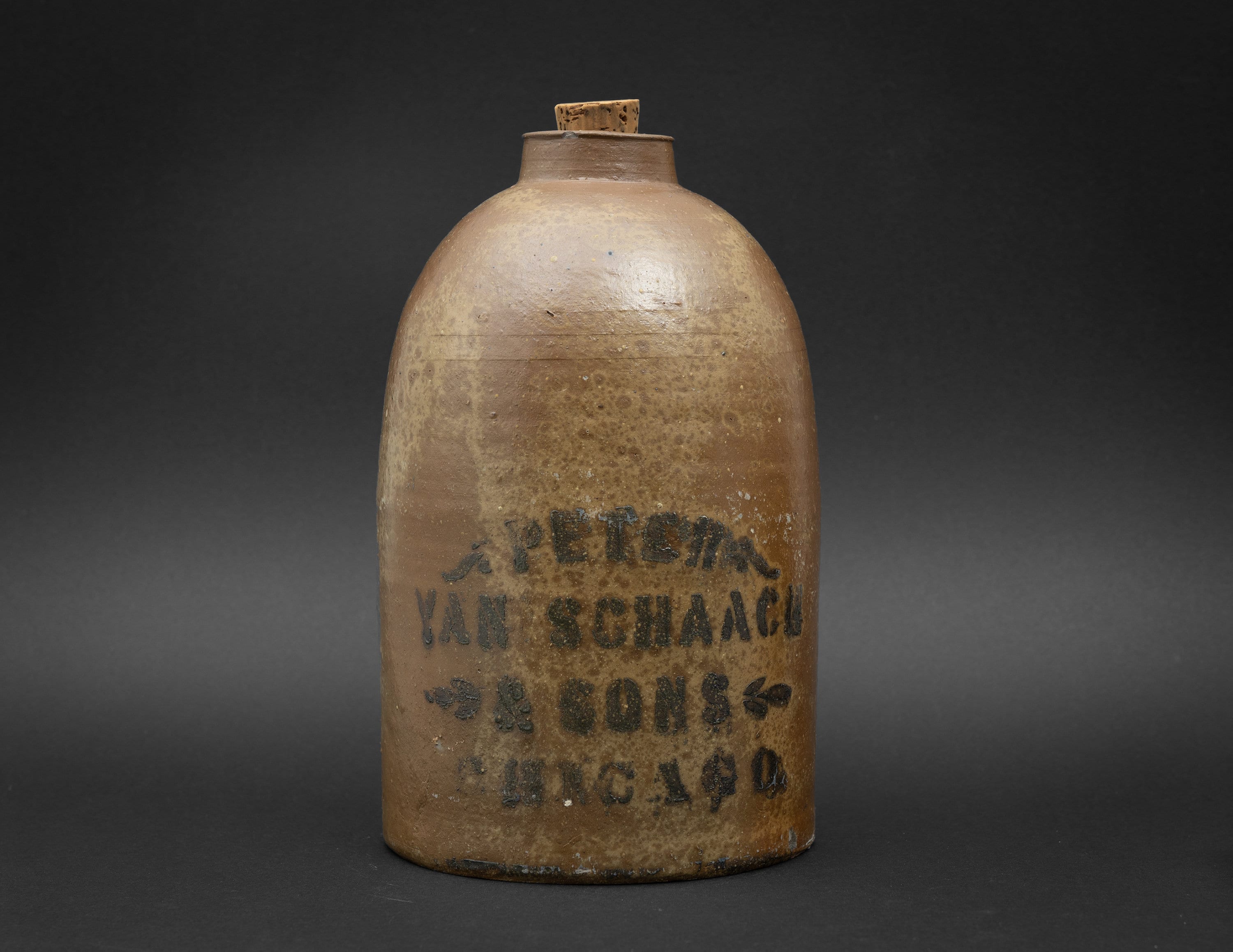 Vintage Peter Van Schaack & Sons. Chicago Stoneware Whiskey Jug - Etsy