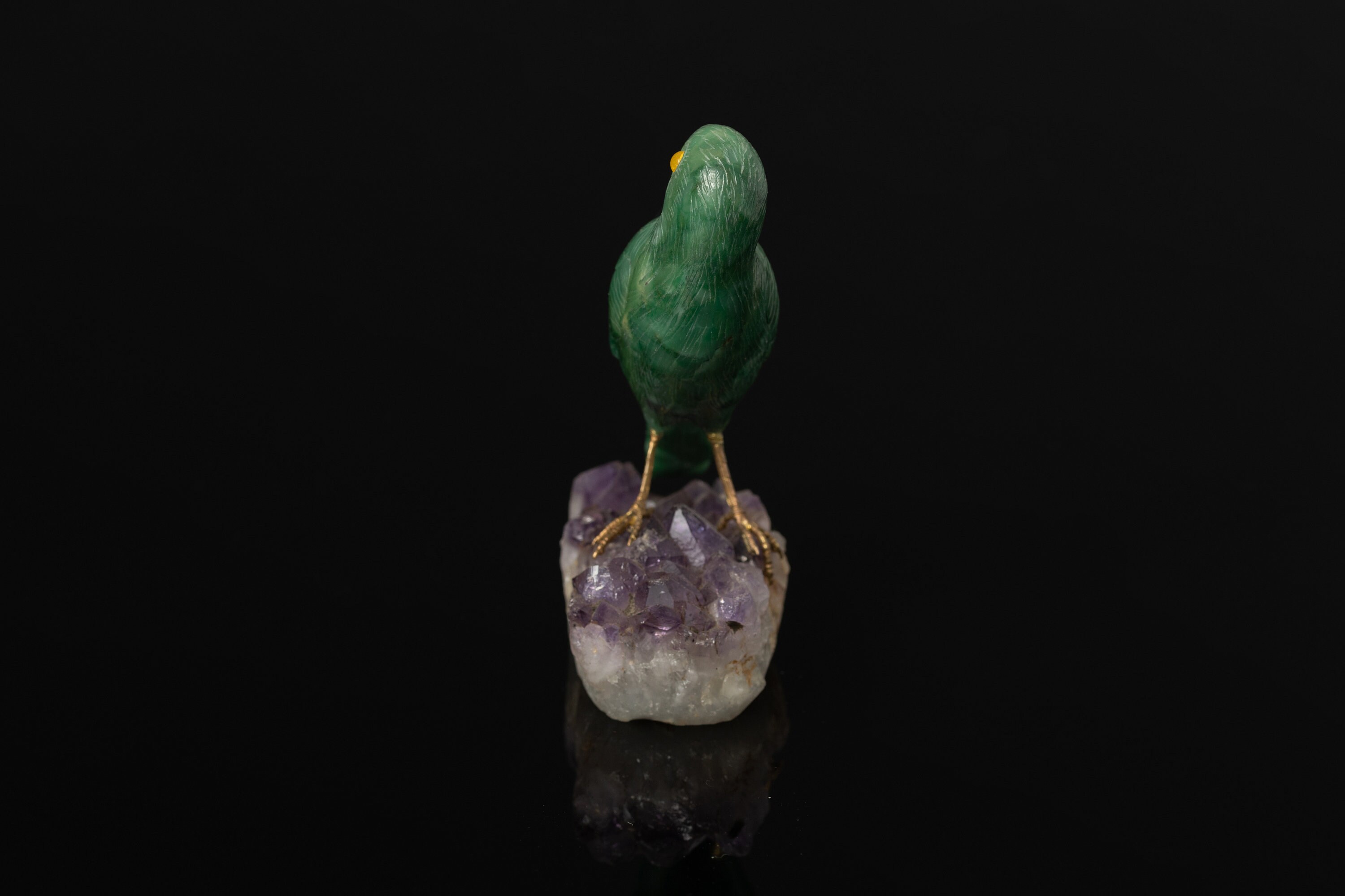 Semi Precious Stone Parrot Sculpture - Etsy