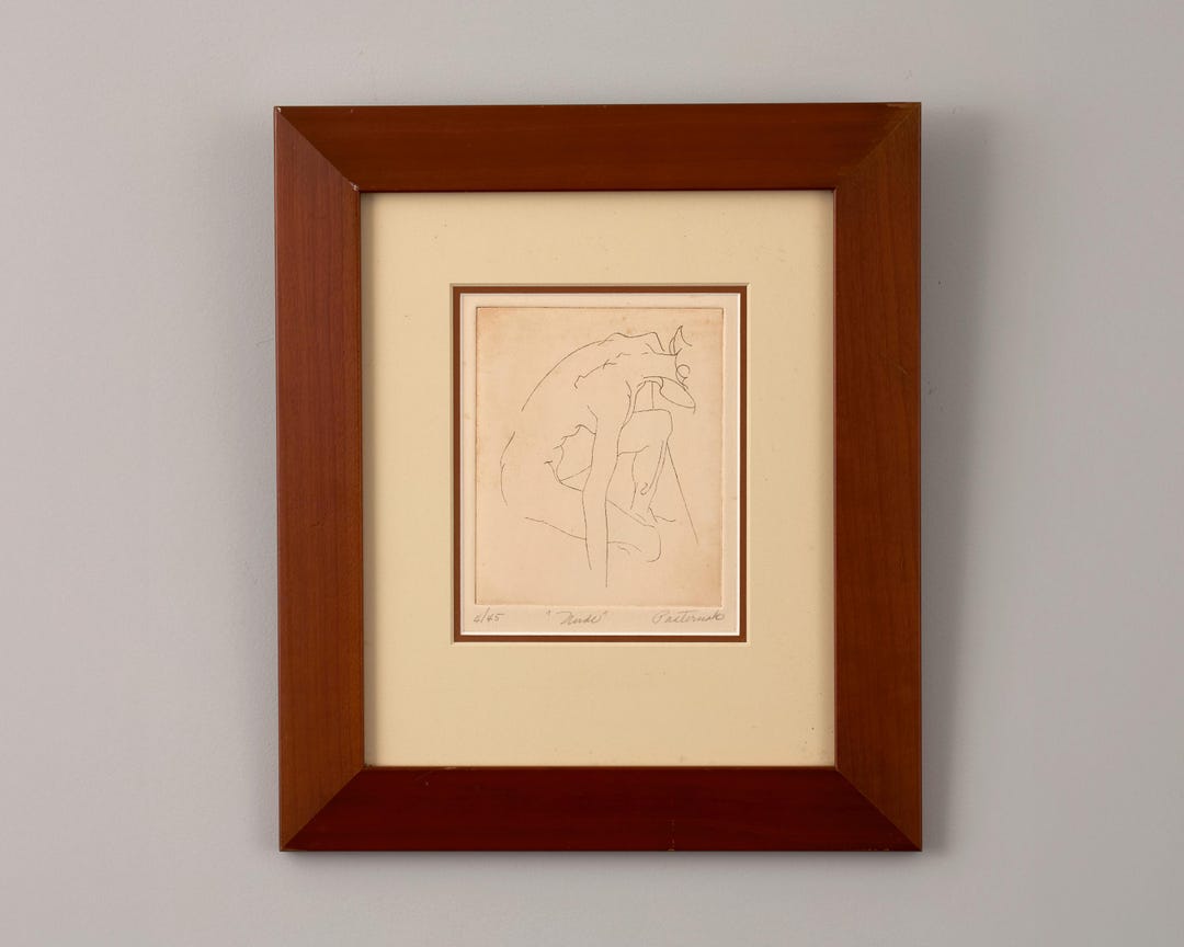 Dee Pasternak "nude" Line Drawing - Vintage Framed Art Print, 4/45 ...