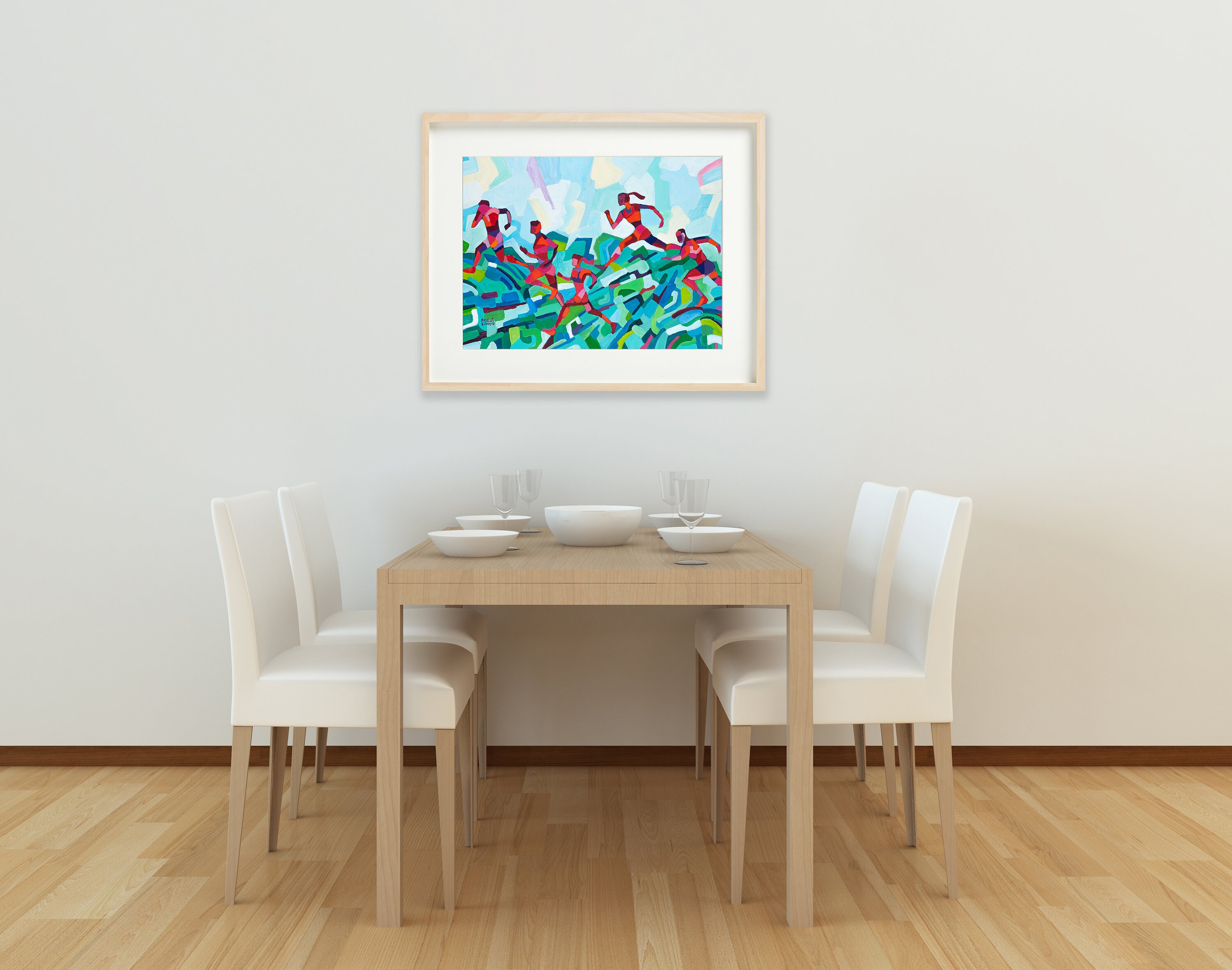 Colorful Runners, Running Painting, Running Artwork, Sports Art ...