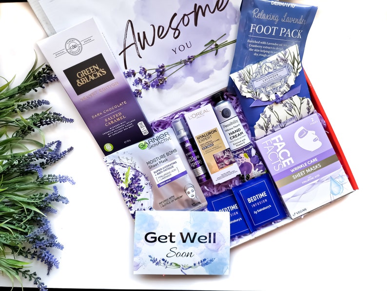 Get Well Soon Care Package for Women / Sleep Well Pamper Gift Box ...