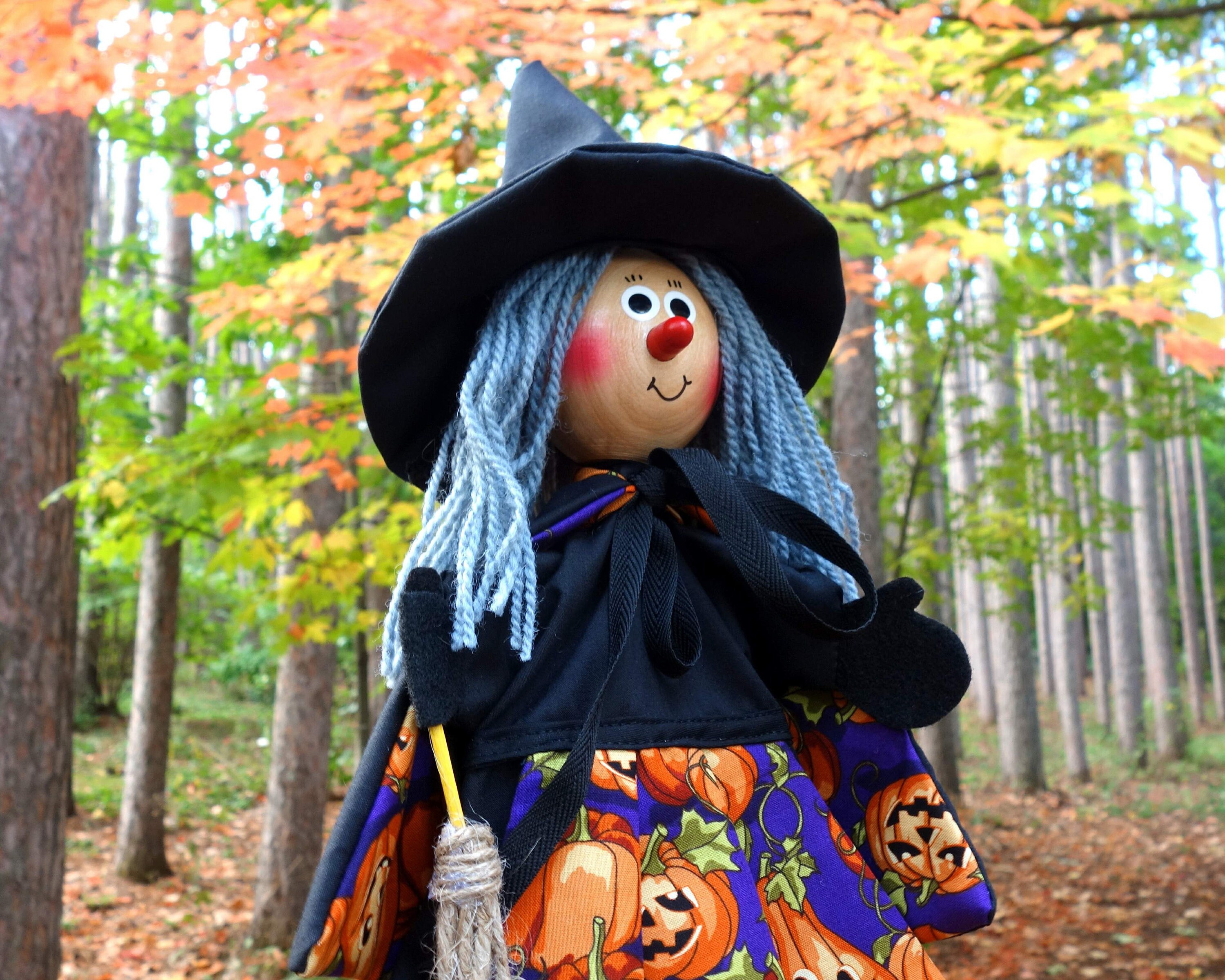 The Pumpkin Witch, Pretty Handmade Two-faced Thematic Puppet TAXES ...