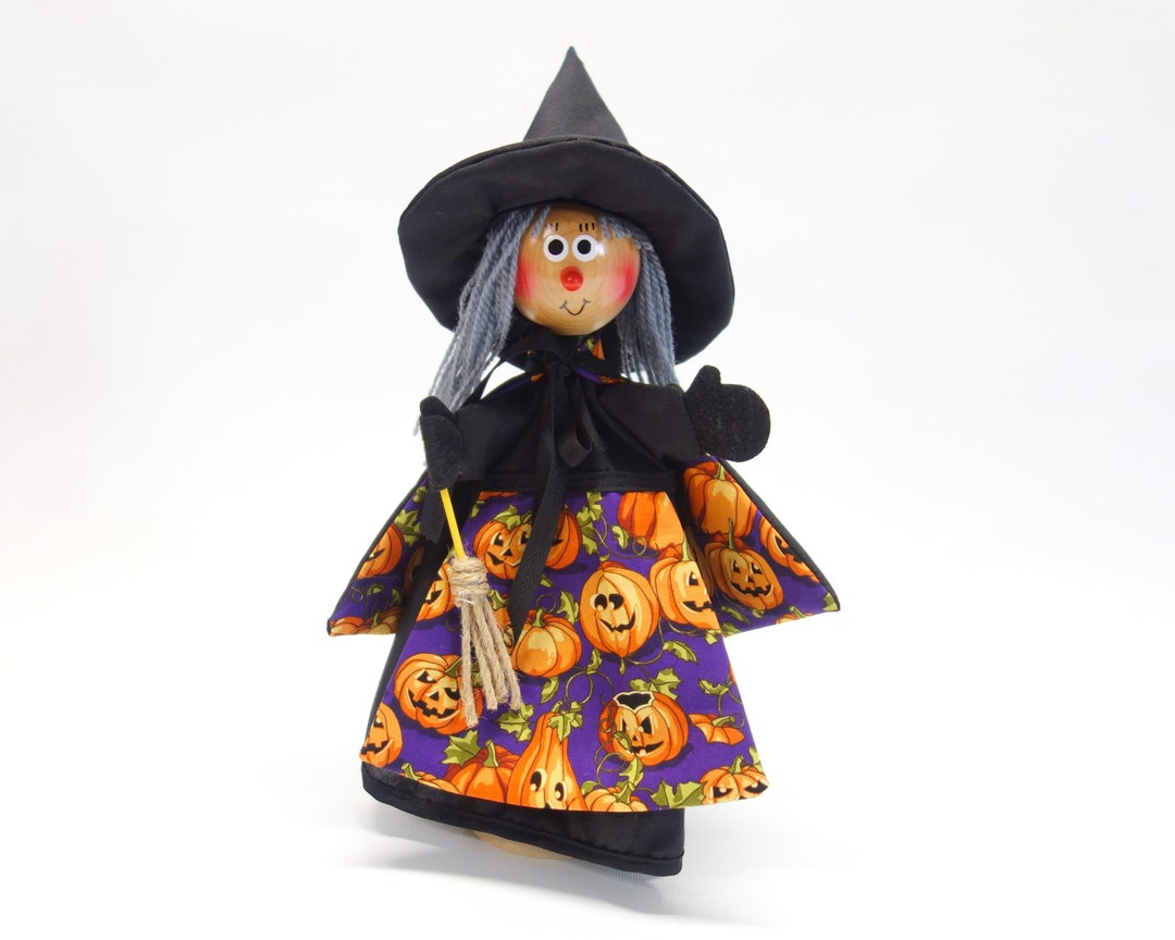 The Pumpkin Witch, Pretty Handmade Two-faced Thematic Puppet TAXES ...