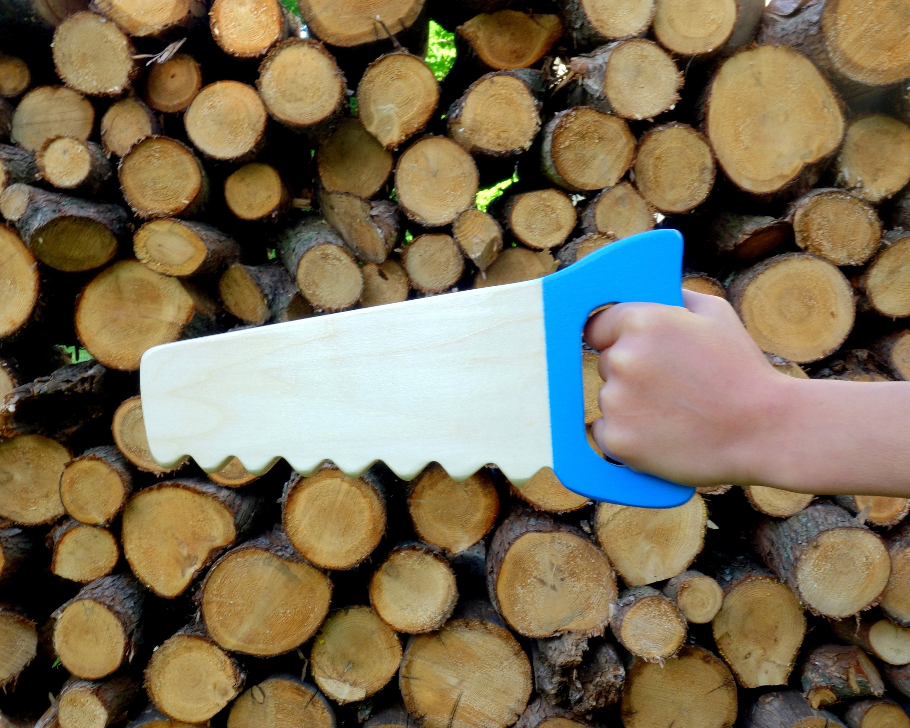 Blue Toy Saw, Wooden Craft Saw for Kids TAX INCLUDED - Etsy UK