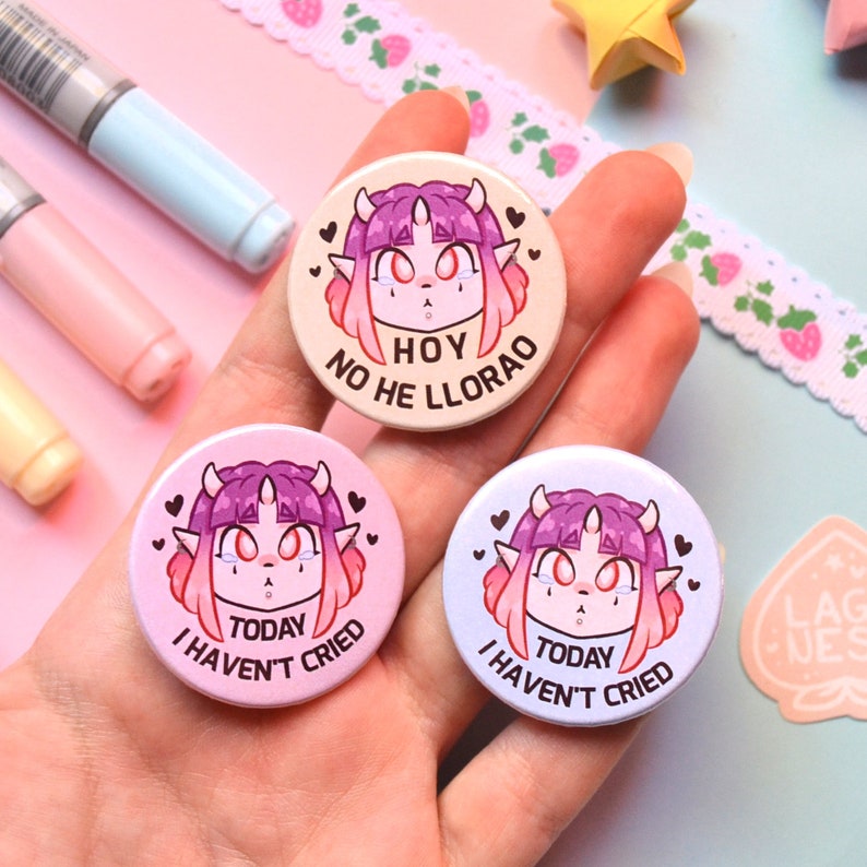 Cute Kawaii Pastel Demon Cry Baby Pins Motivational Anime Monster Lover ...