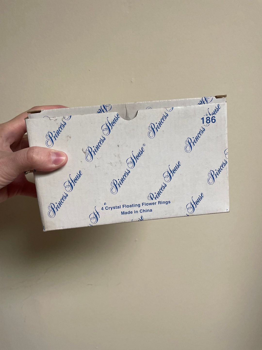 Princess House Crystal Floating Flower Rings Set of 4 - Etsy