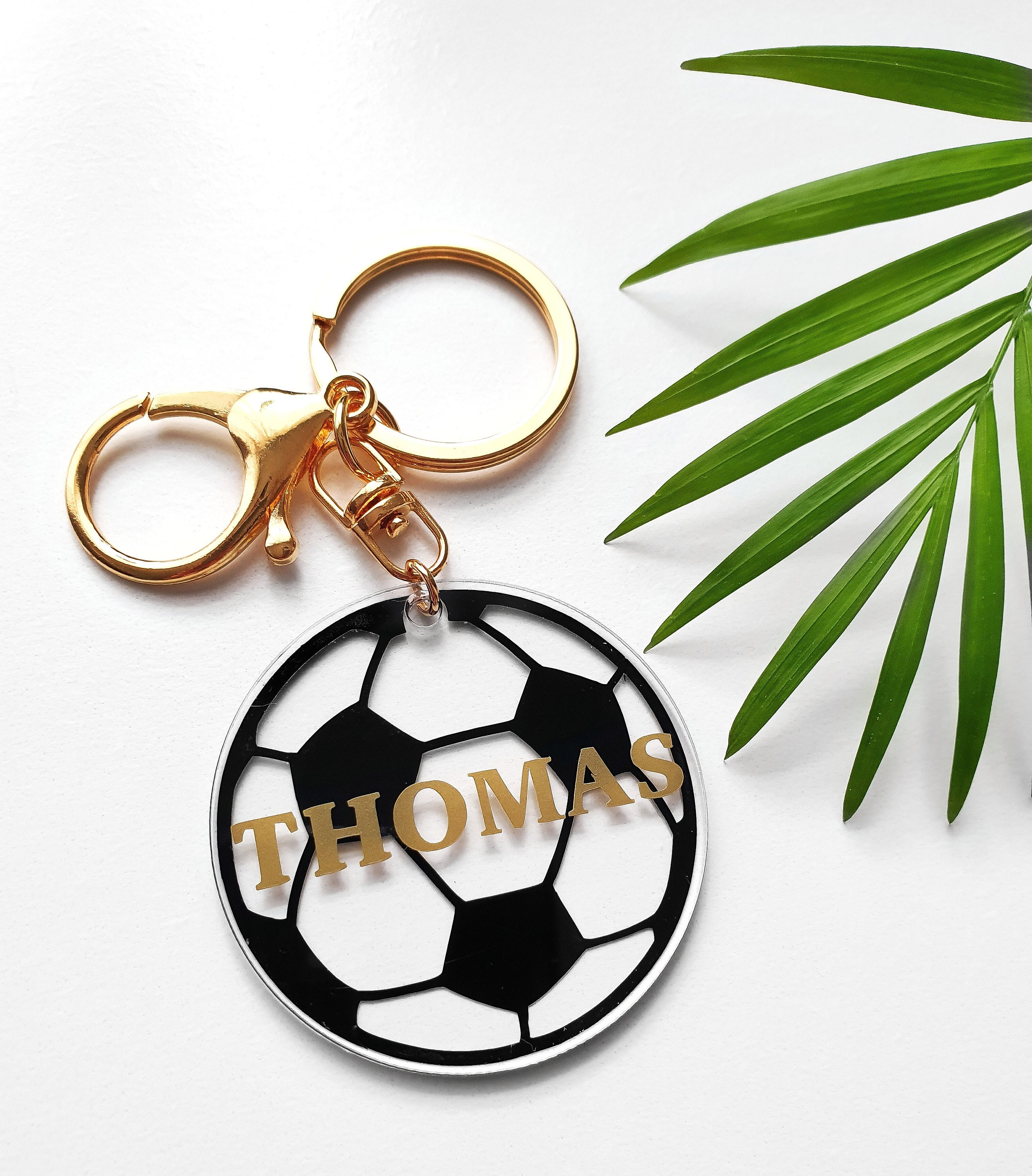 Personalised Football Acrylic Keychain/ Soccer Keychain/ Gift | Etsy