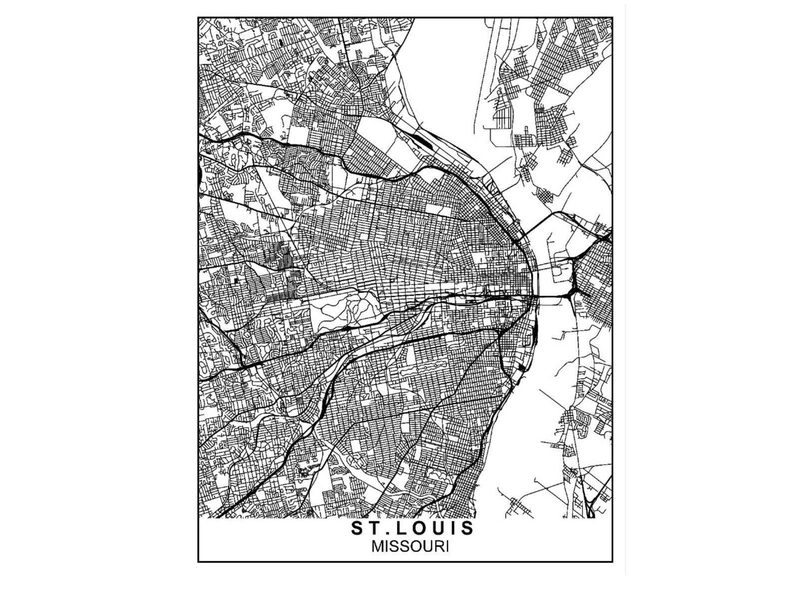 St. Louis Missouri Map, St. Louis, Missouri Map, Missouri, Saint Louis ...