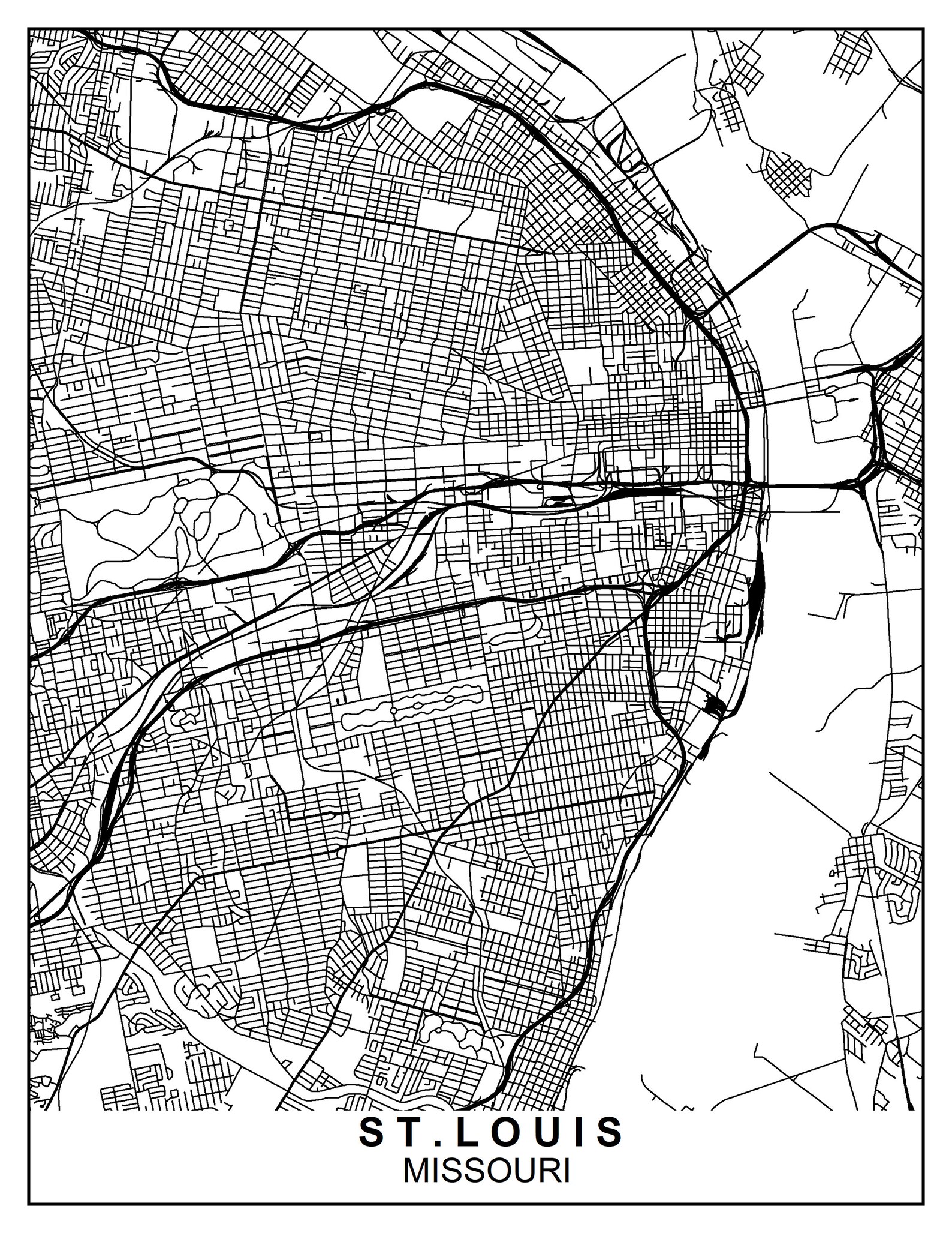 St. Louis Missouri Map, St. Louis, Missouri Map, Missouri, Saint Louis ...