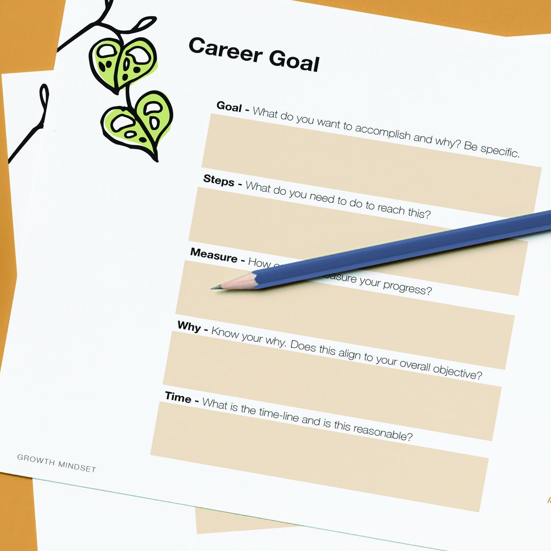 2021 Goals Template - Instant Download - Print & Interactive PDF ...