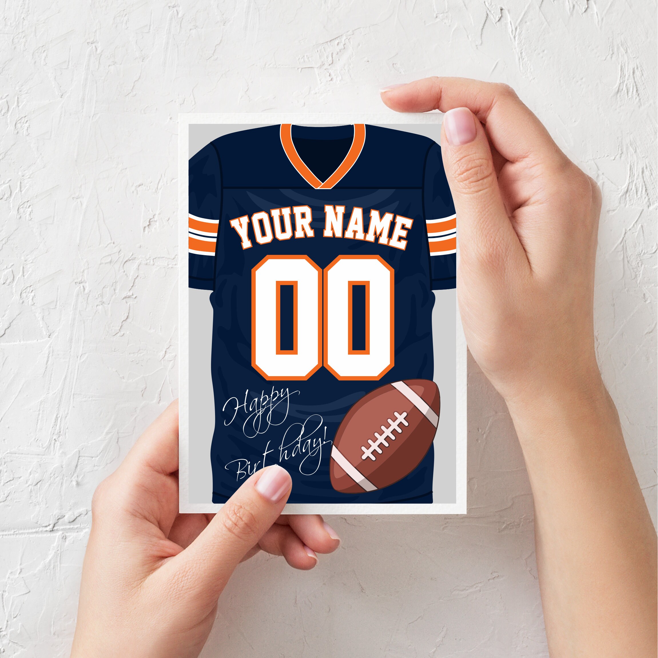 Greeting Cards Paper & Party Supplies Blank Cards Custom Jersey Card ...