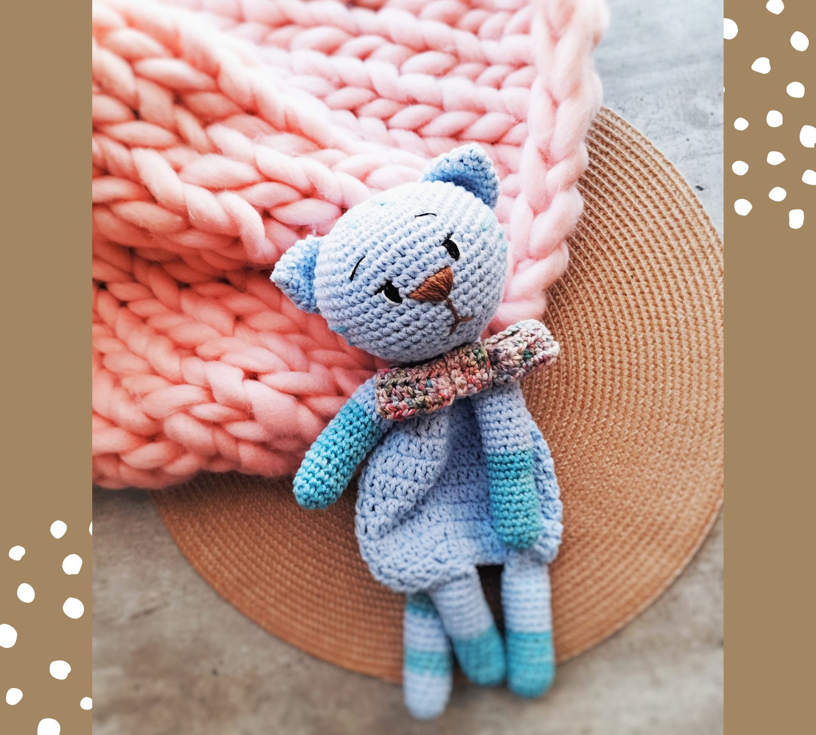 Crochet Cat Pattern Snuggler Cat Pattern Cat Lovey Pattern - Etsy