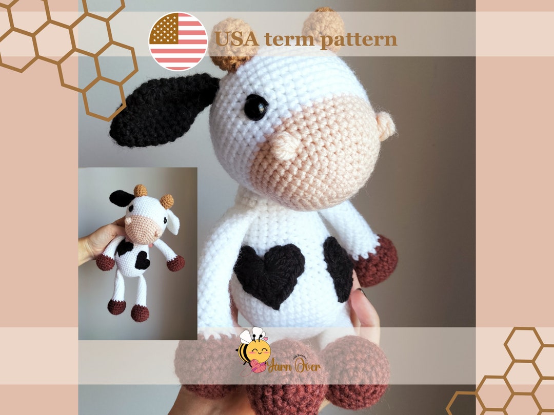 Patrón de vaca a crochet, patrón de vaca a crochet PDF, patrón de vaca ...