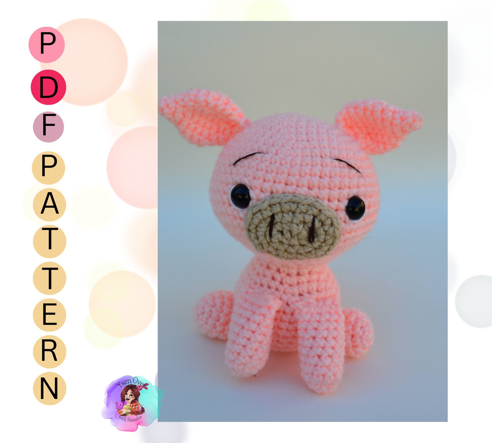 Crochet Toy Pig PATTERN, Amigurumi Pig, Amigurumi PDF Tutorial for a ...