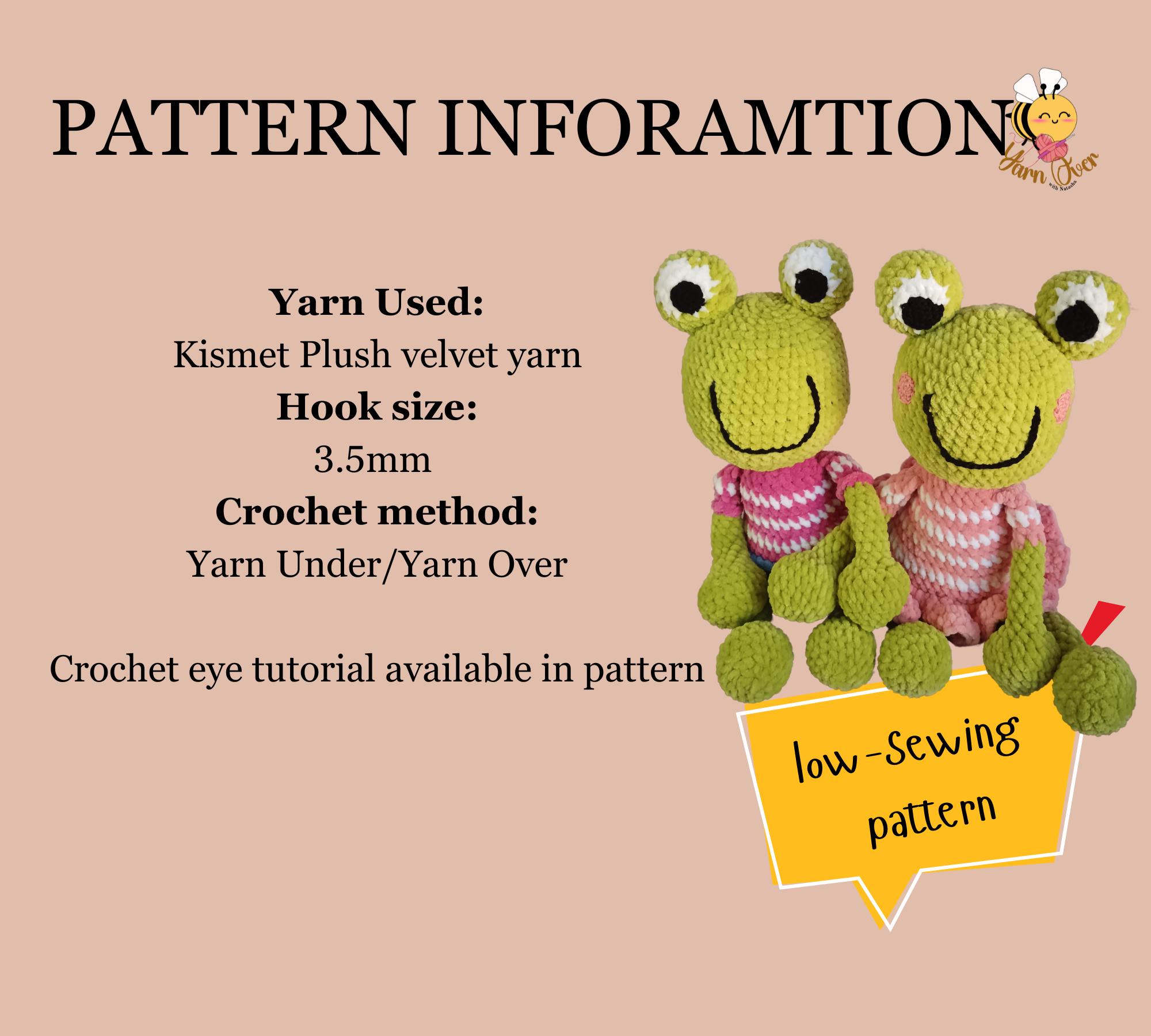 Froggy Crochet Pattern Frodo and Lily- Frog With Floppy Legs and Arms ...