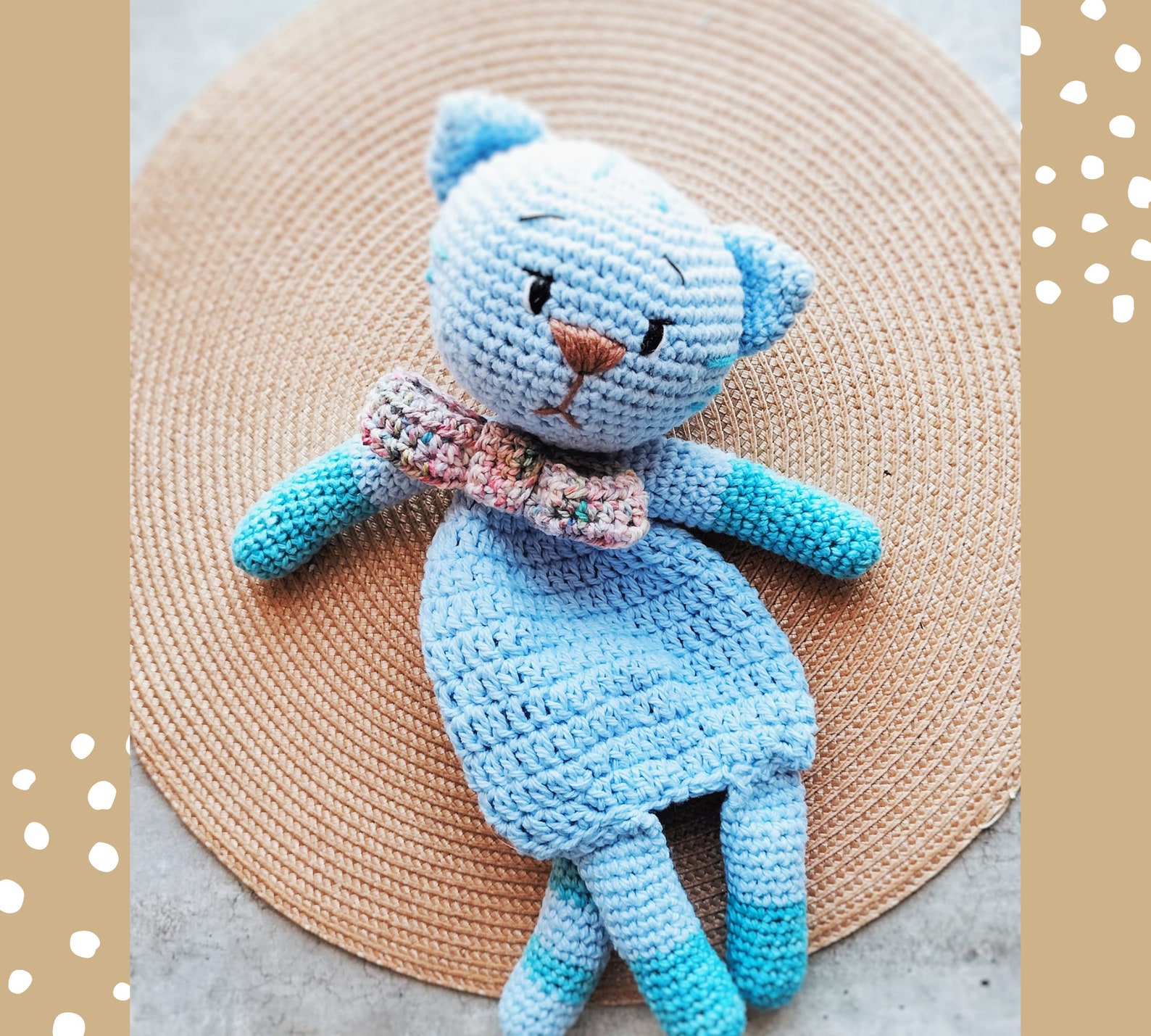 Crochet Cat Pattern Snuggler Cat Pattern Cat Lovey Pattern - Etsy
