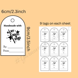 Handmade Tags - Printable Handmade Tags Labels PDF Only/ Tags for ...