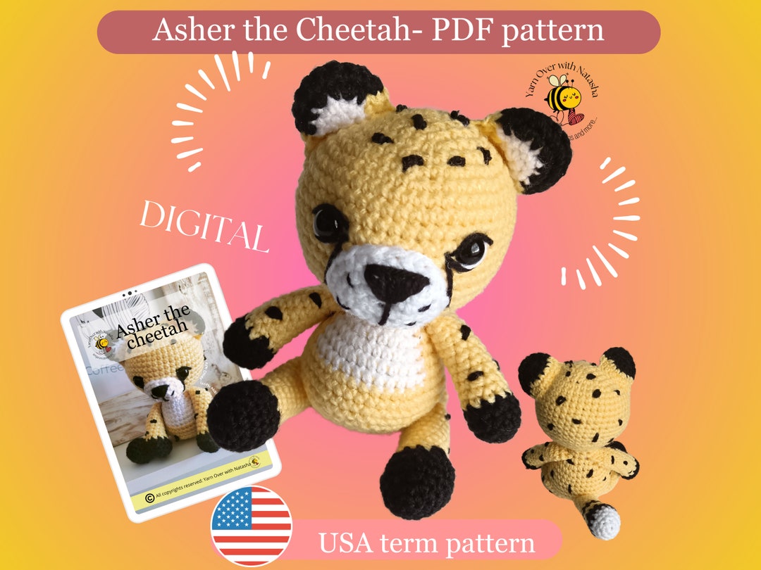 Cheetah Amigurumi Crochet Pattern, Jaguar Pattern Amigurumi Leopard ...
