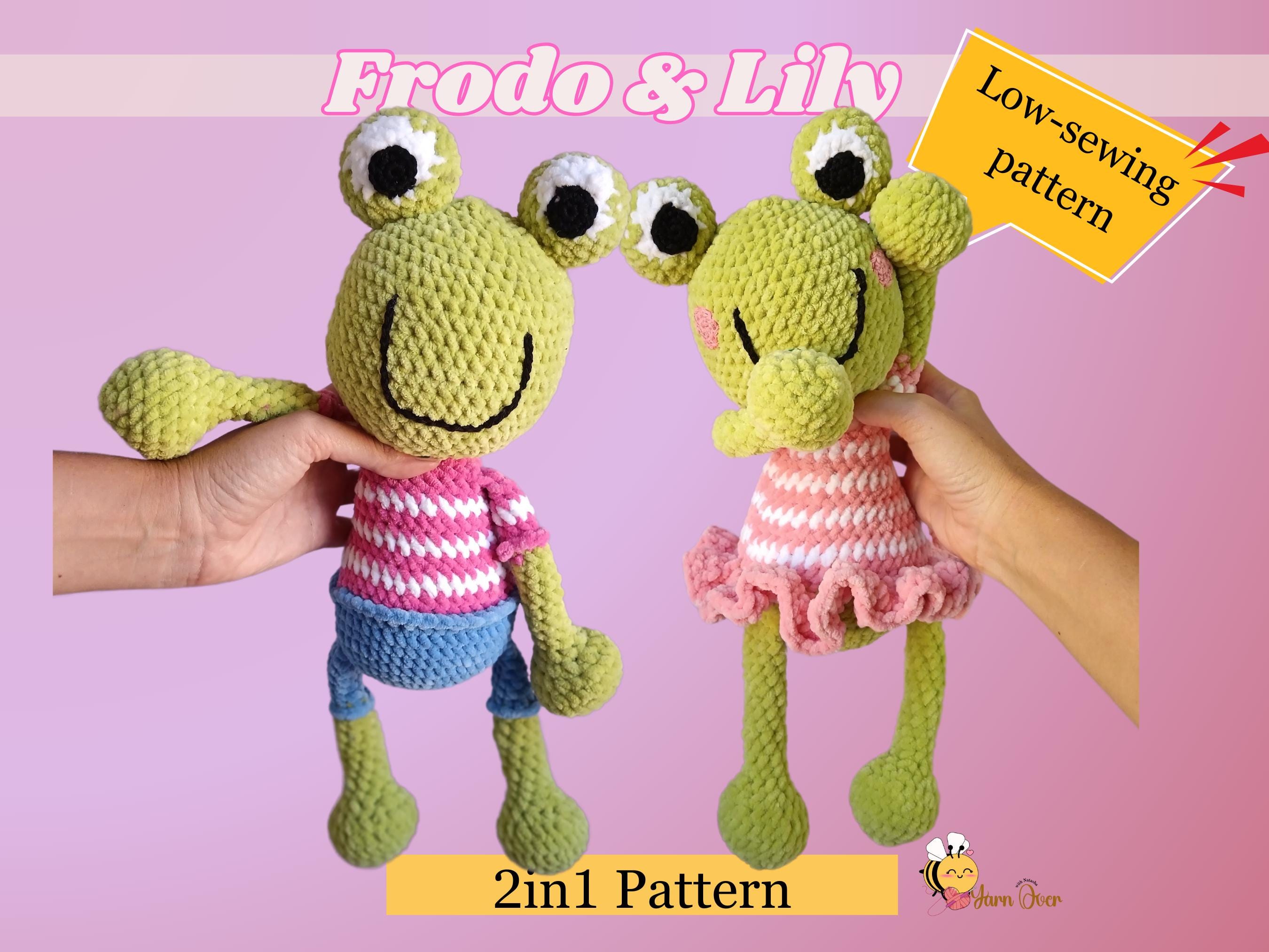 Froggy Crochet Pattern Frodo and Lily- Frog With Floppy Legs and Arms ...