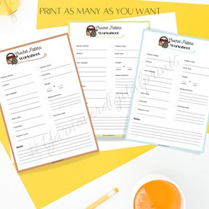 Printable Crochet Planner/crochet Pattern Notes PDF/ Crochet Journal ...