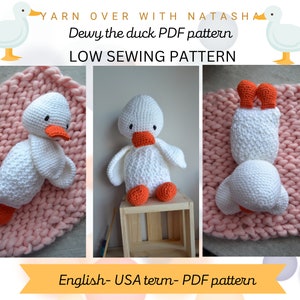 Crochet Pattern for Snuggler Duck - Low Sewing Pattern - Easy-to-make ...