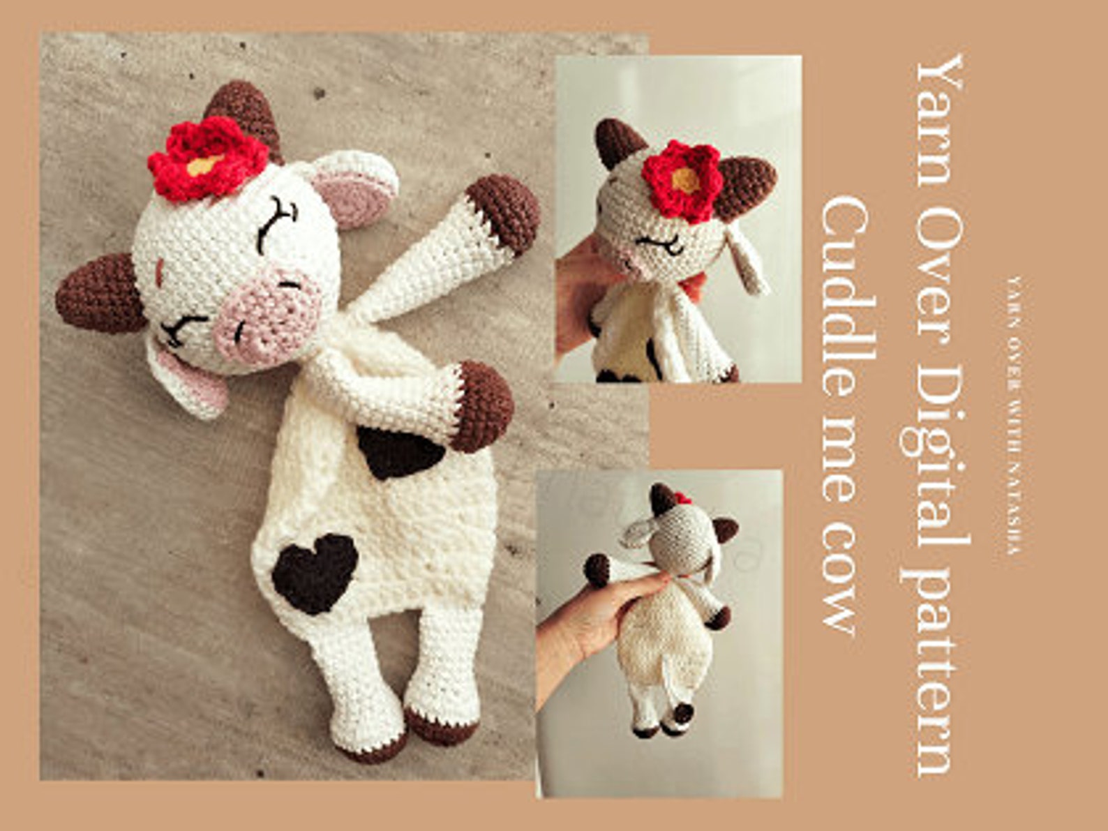 Crochet Cow Lovey Pattern Cow Snuggler Pattern Cow Pattern - Etsy